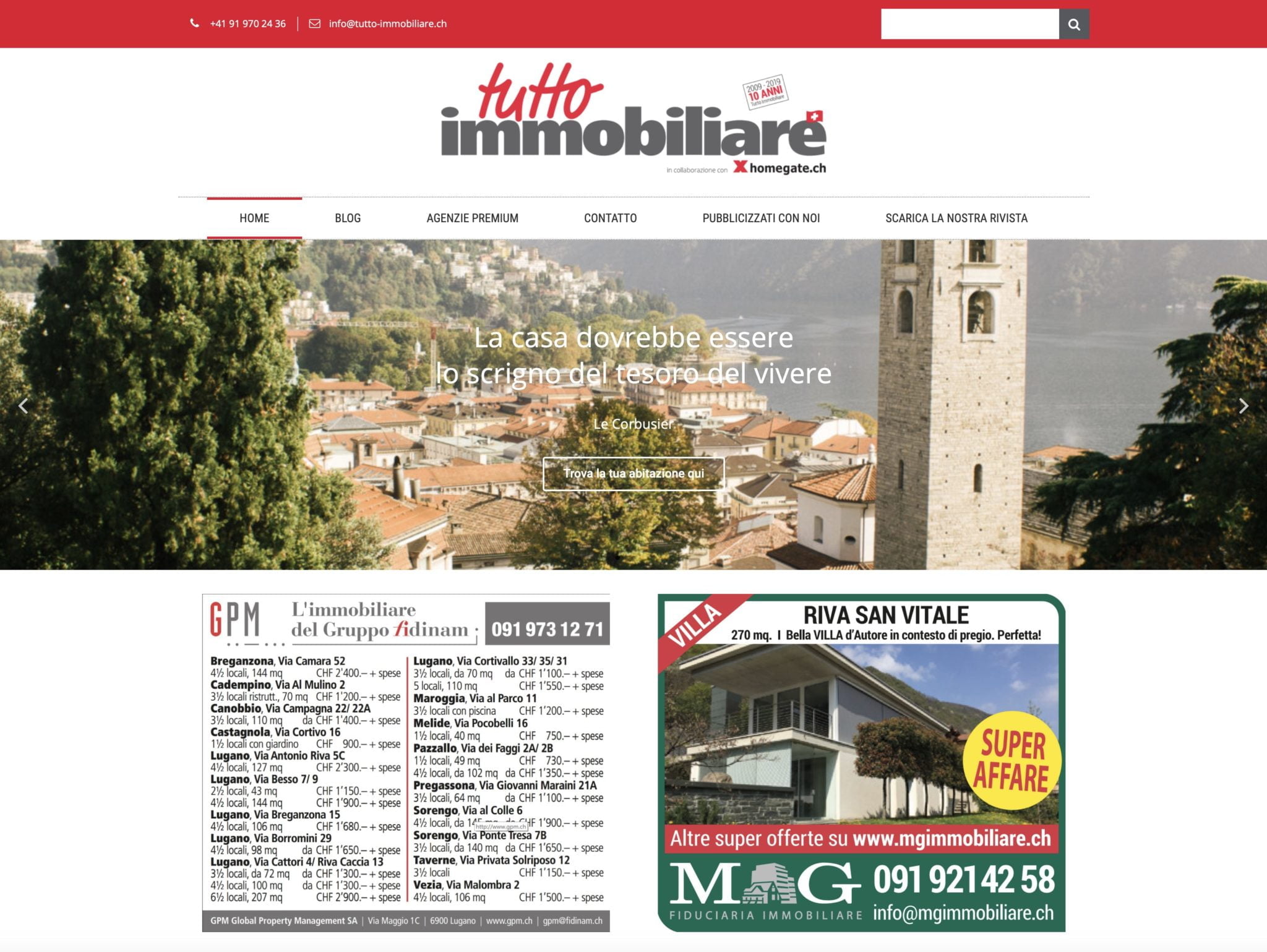 Nuovo Sito Internet per: Tutto Immobiliare | ticinoWEB | Web Design & More | Gestionali ...