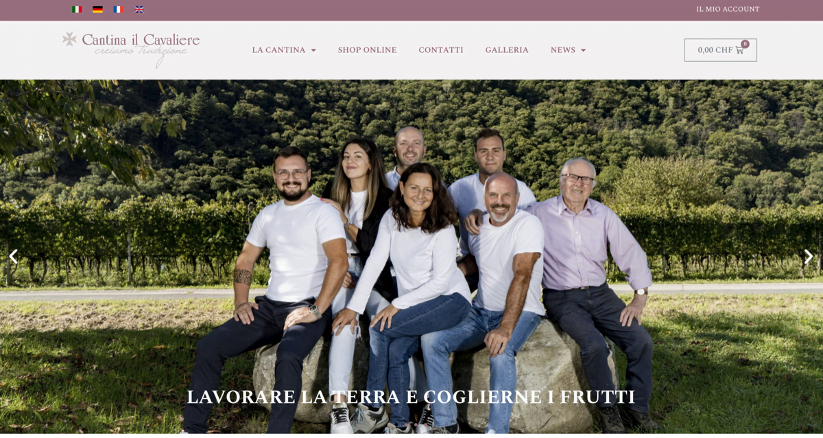 Cantina Il Cavaliere, Dedizione e Amore Per La Terra | ticinoWEB | Web Design & More ...